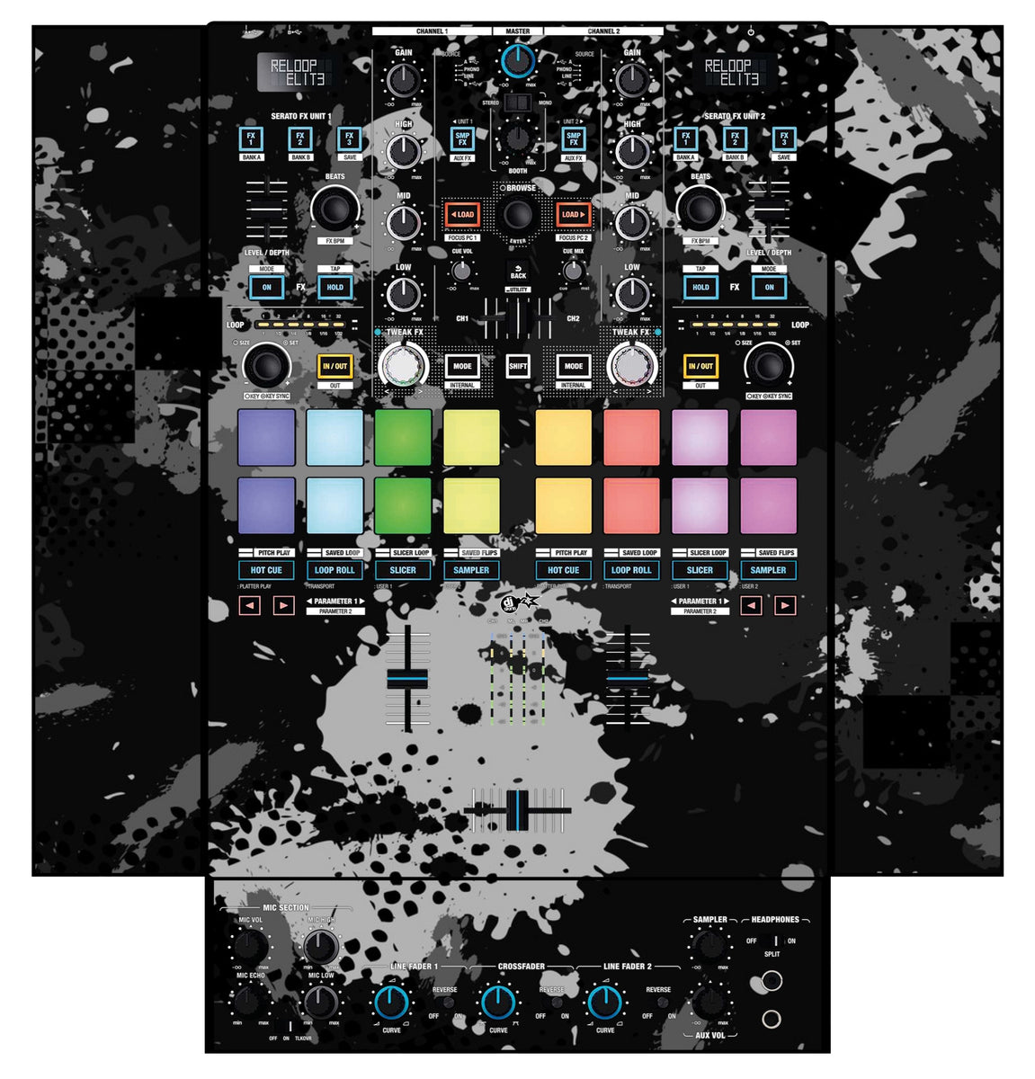 DJ Skins® Reloop Elite Skin Conflict Grey