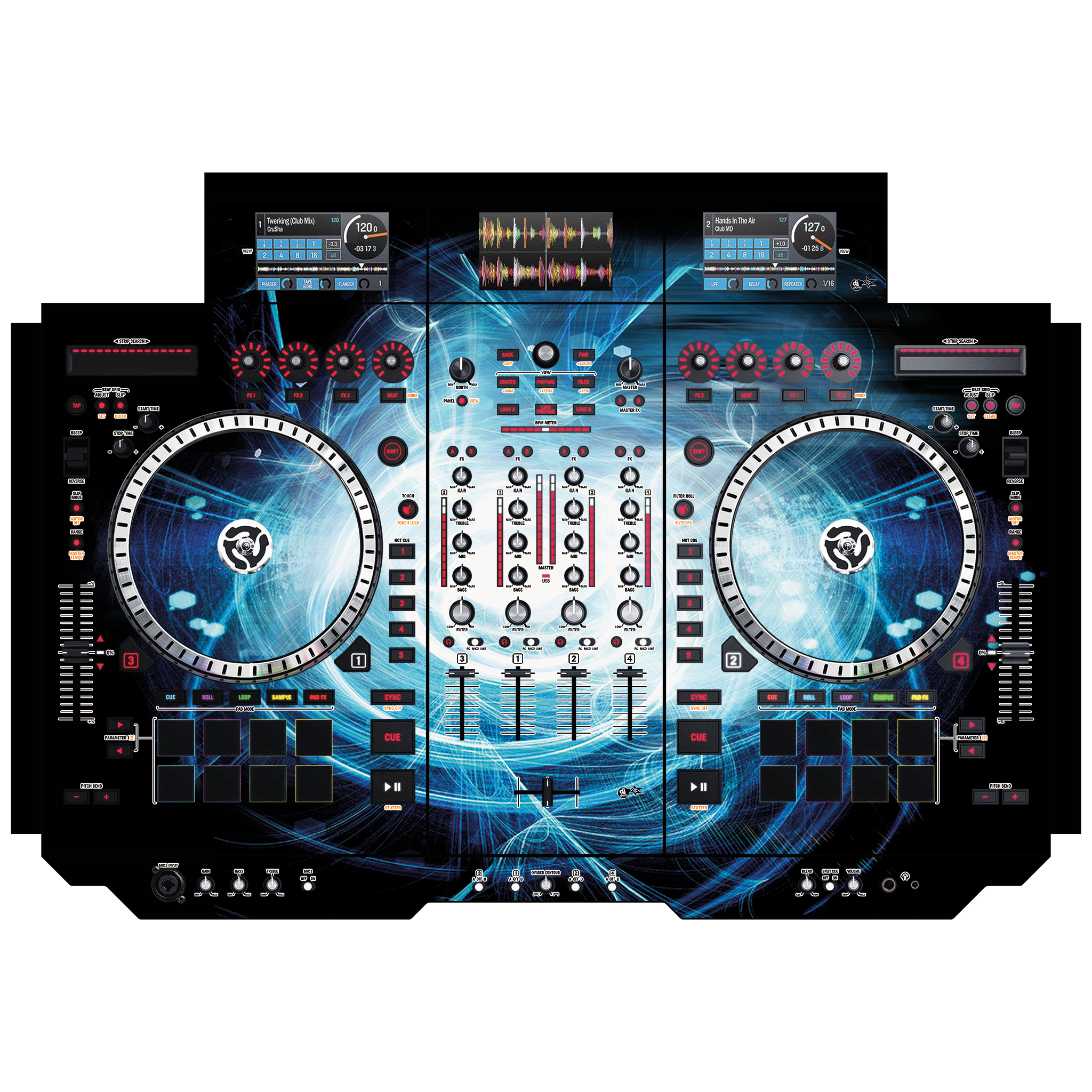 Numark NS 7 III Skin BLACK HOLE dj-skins – DJ Skins