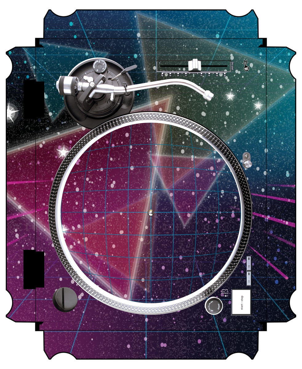 DJ Skins® Technics 1200 / 1210 MK2 VERTICAL Skin 80s Synth