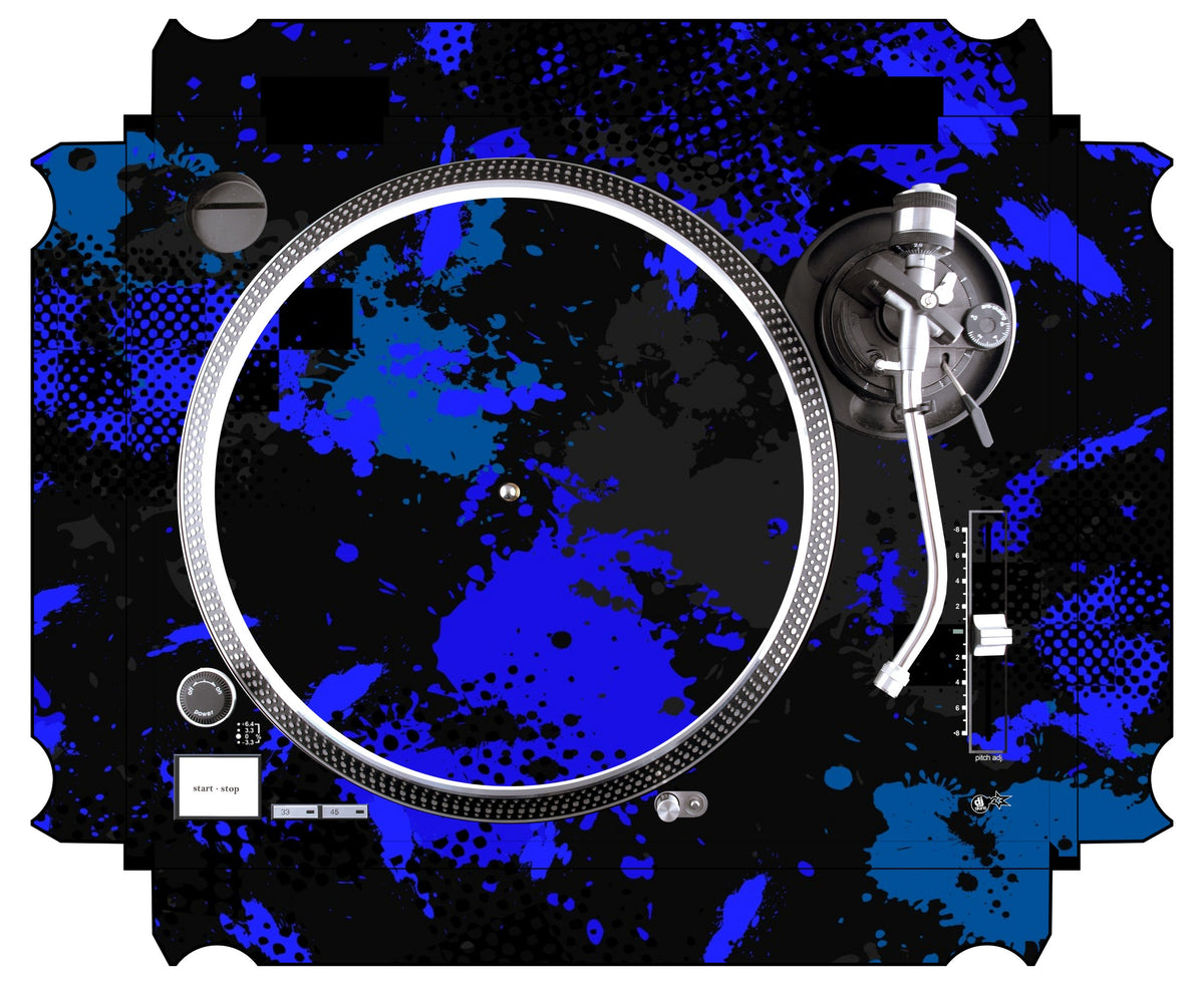 DJ Skins® Technics 1200 / 1210 MK2 Skin Conflict Blue