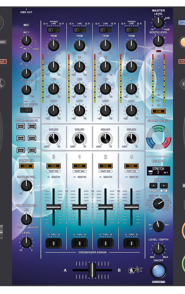 DJ Skins® Pioneer DJ DDJ FLX10 MIXER Skin Bubble Space