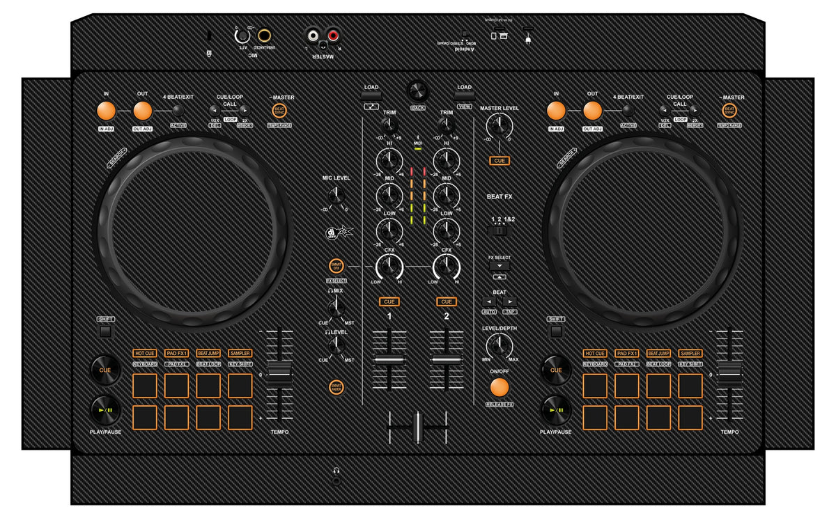 DJ Skins® Pioneer DJ DDJ FLX 4 Skin Carbon