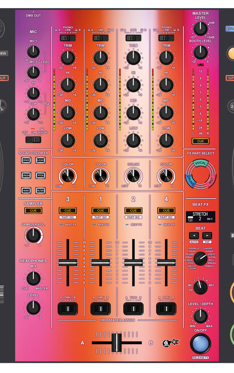DJ Skins® Pioneer DJ DDJ FLX10 MIXER Skin Club Dome
