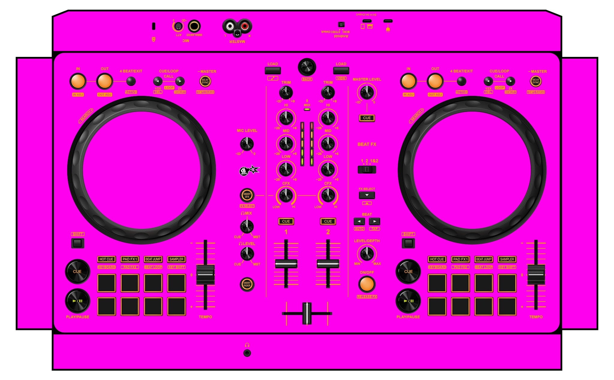 DJ Skins® Pioneer DJ DDJ FLX 4 Skin Einfarbig