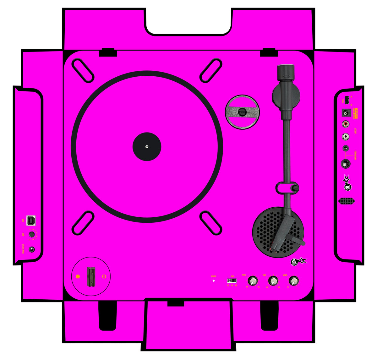 DJ Skins® Numark PT 01 incl. Sides Skin Einfarbig