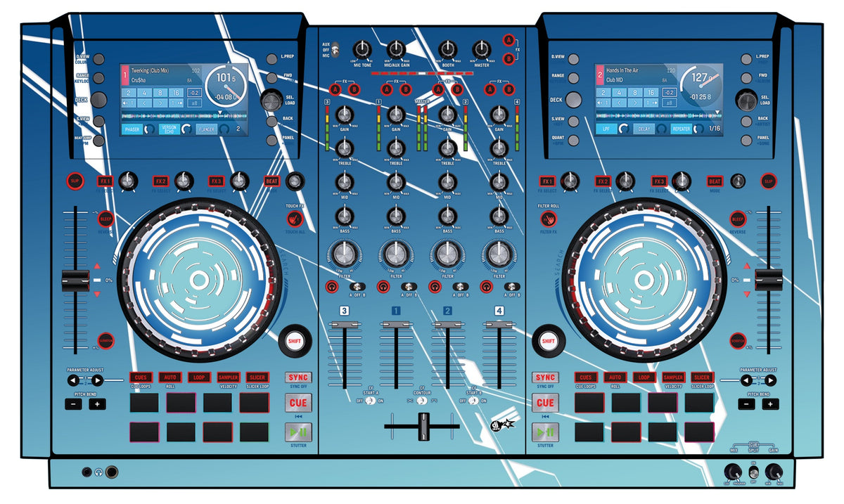 DJ Skins® Numark NV 2 Skin Constructor Blue