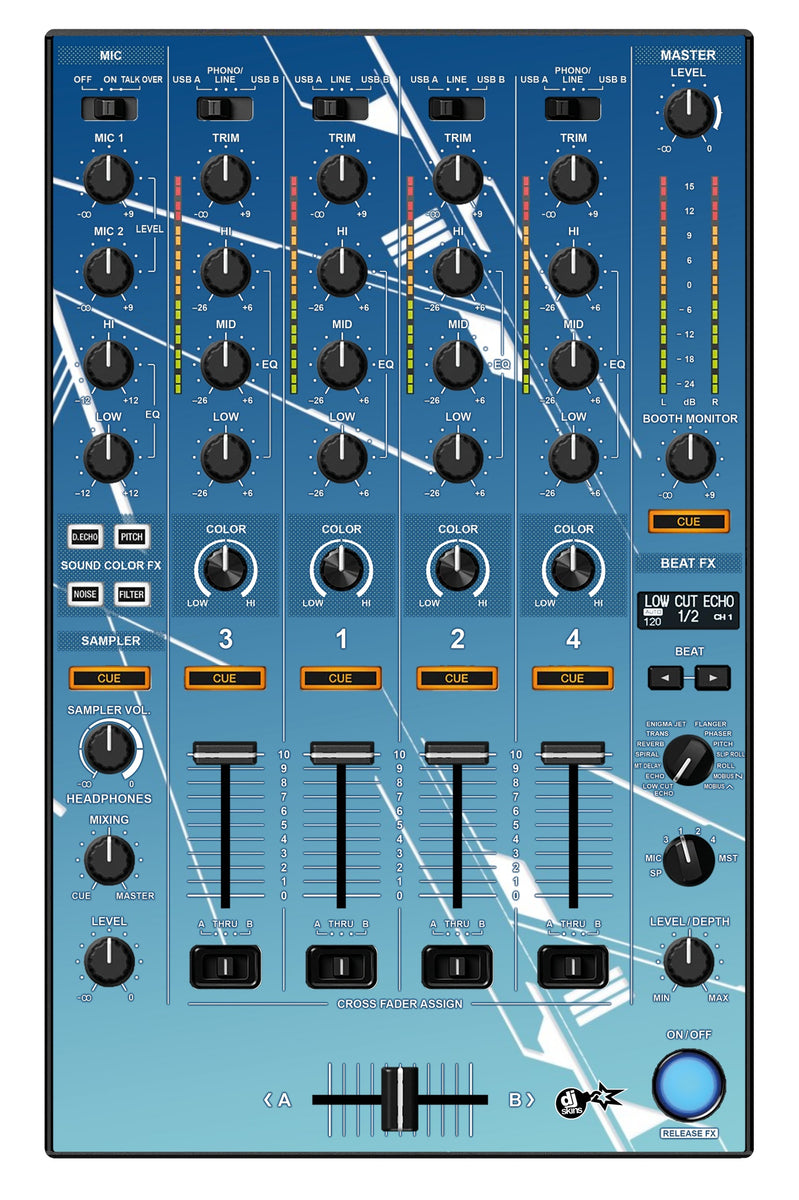 DJ Skins® Pioneer DJ DDJ 1000 MIXER Skin Constructor Blue