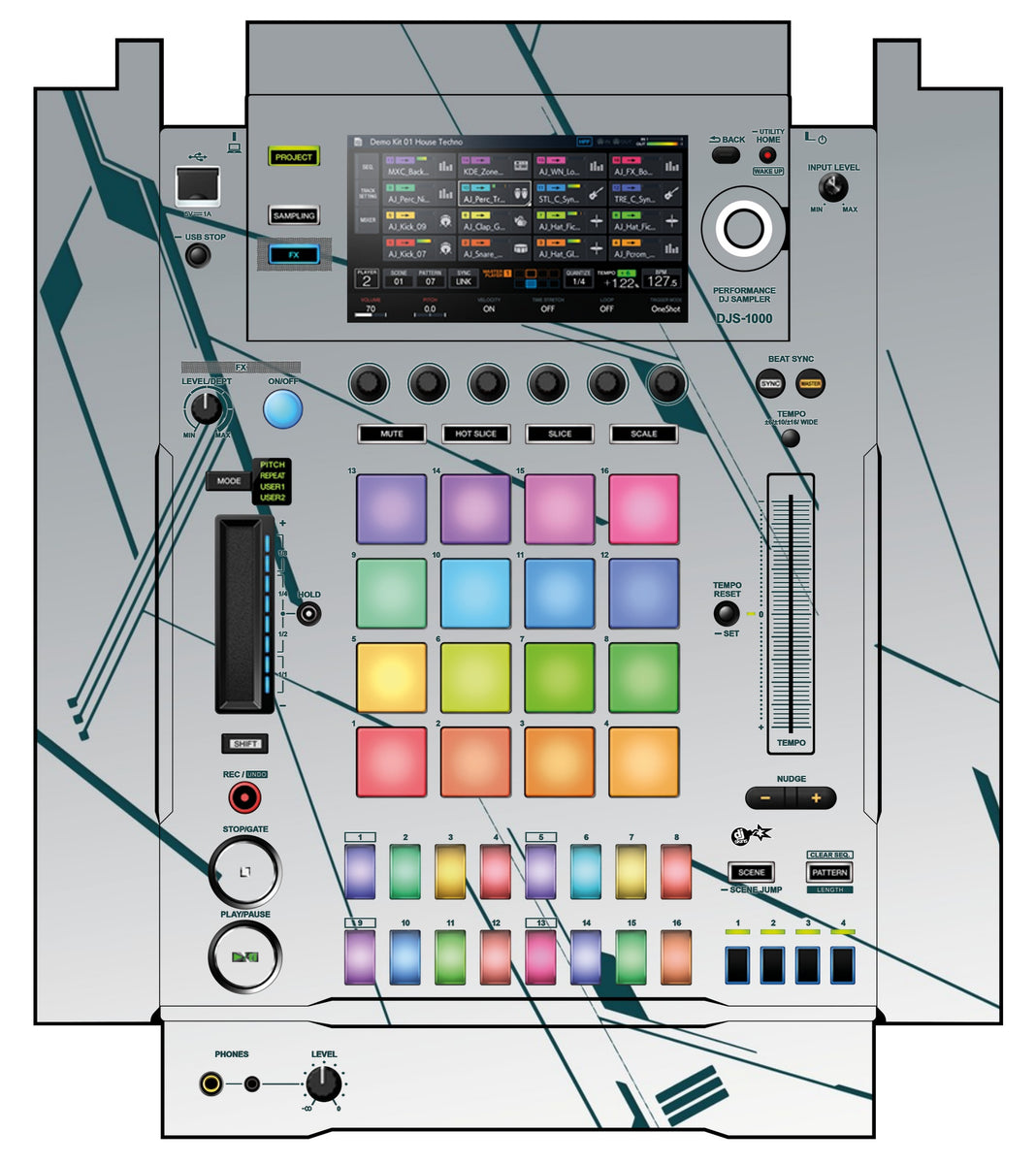 DJ Skins® Pioneer DJ DJS 1000 Skin Constructor