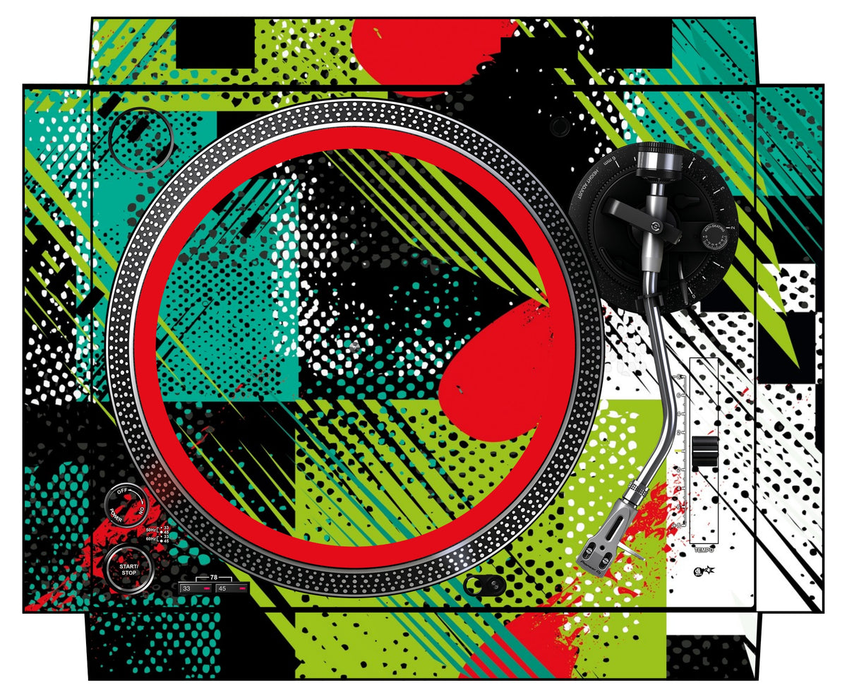 DJ Skins® Pioneer DJ PLX 500 Skin Fractor Green