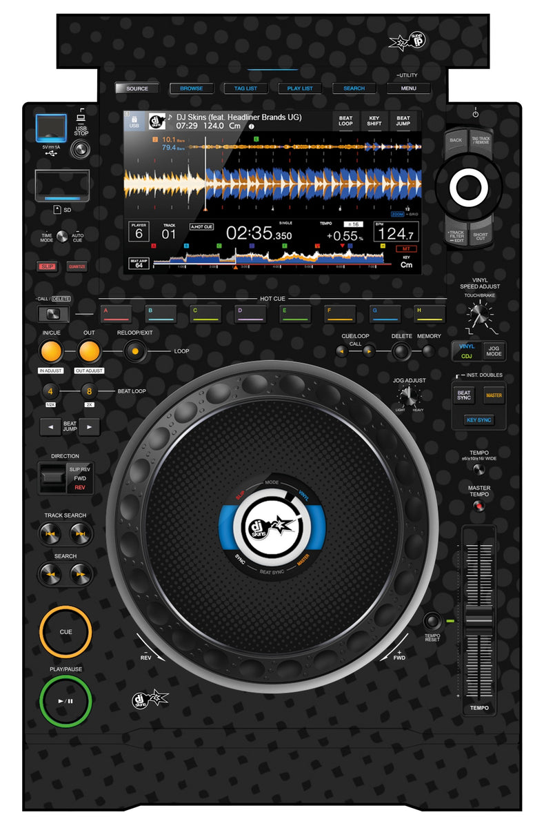 DJ Skins¬Æ Pioneer DJ CDJ 3000 Skin Gradienter Black