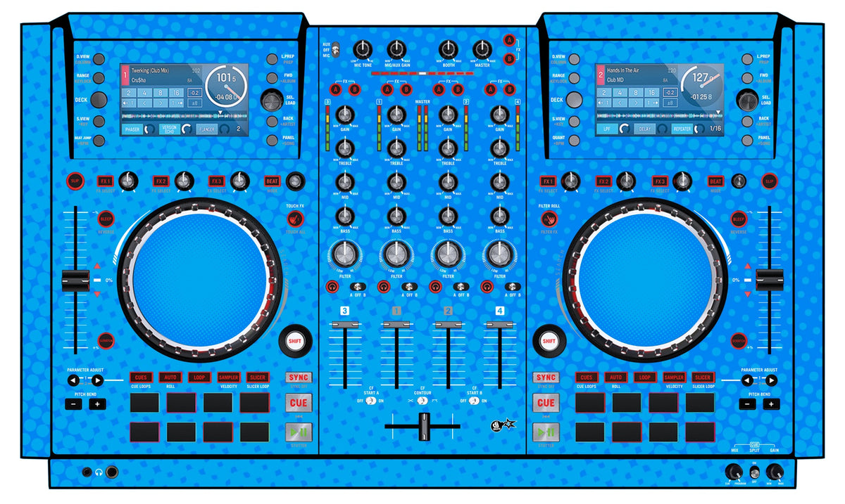 DJ Skins® Numark NV 2 Skin Gradienter Blue Light