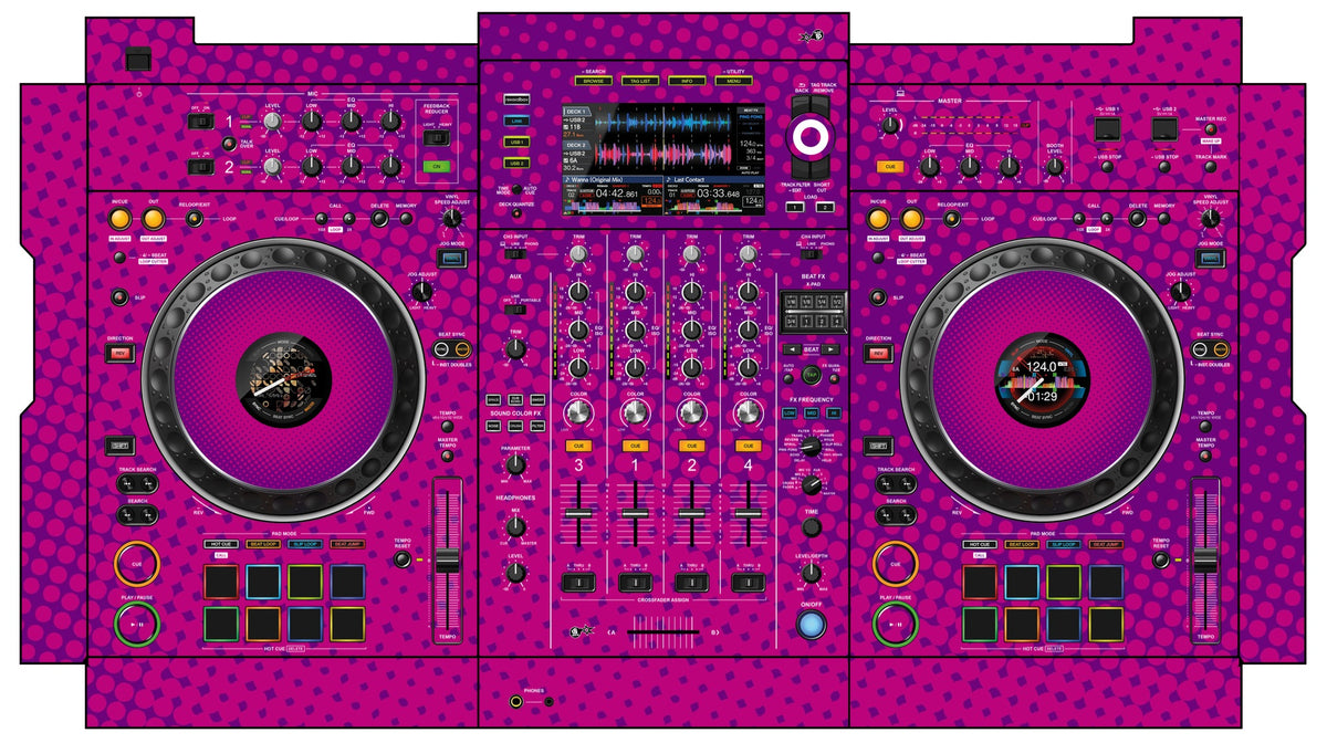 DJ Skins® Pioneer DJ XDJ XZ Skin Gradienter Purple