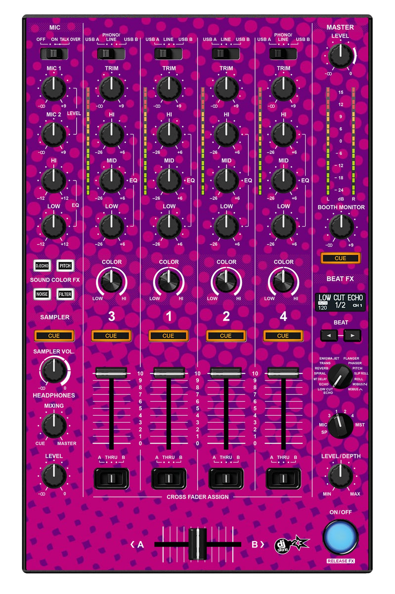 DJ Skins® Pioneer DJ DDJ 1000 MIXER Skin Gradienter Purple