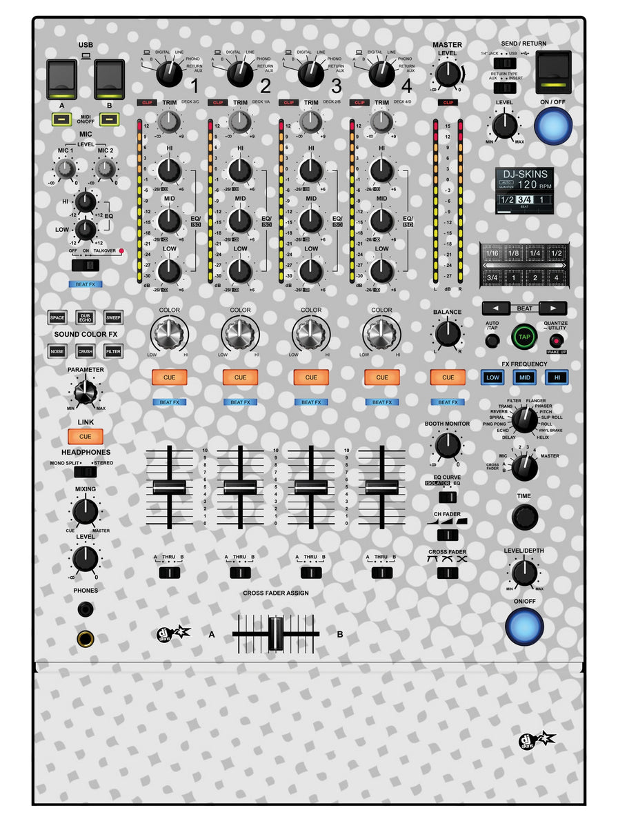DJ Skins® Pioneer DJ DJM 900 NEXUS 2 Skin Gradienter White