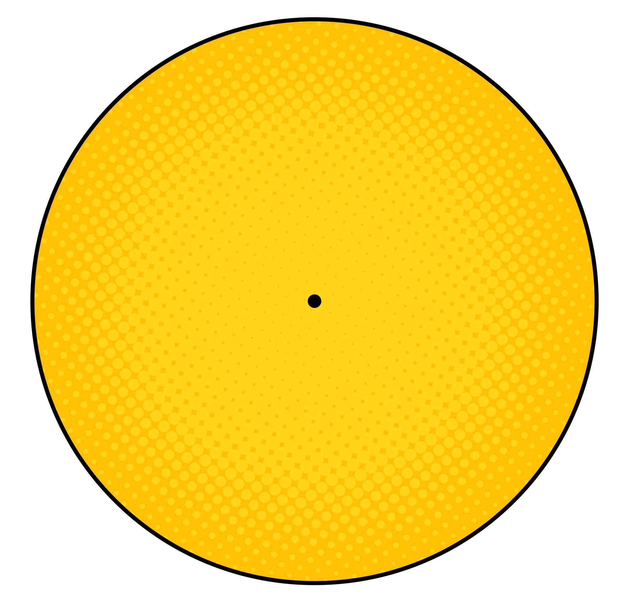 DJ Skins® Universal Slipmat 12 Inch Skin Gradienter Yellow