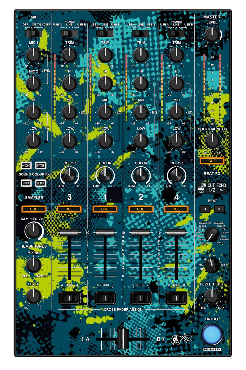 DJ Skins® Pioneer DJ DDJ 1000 MIXER Skin Conflict Green