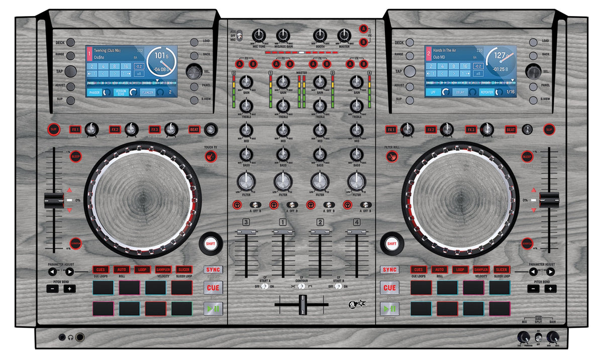 DJ Skins® Numark NV Skin Wood Grey