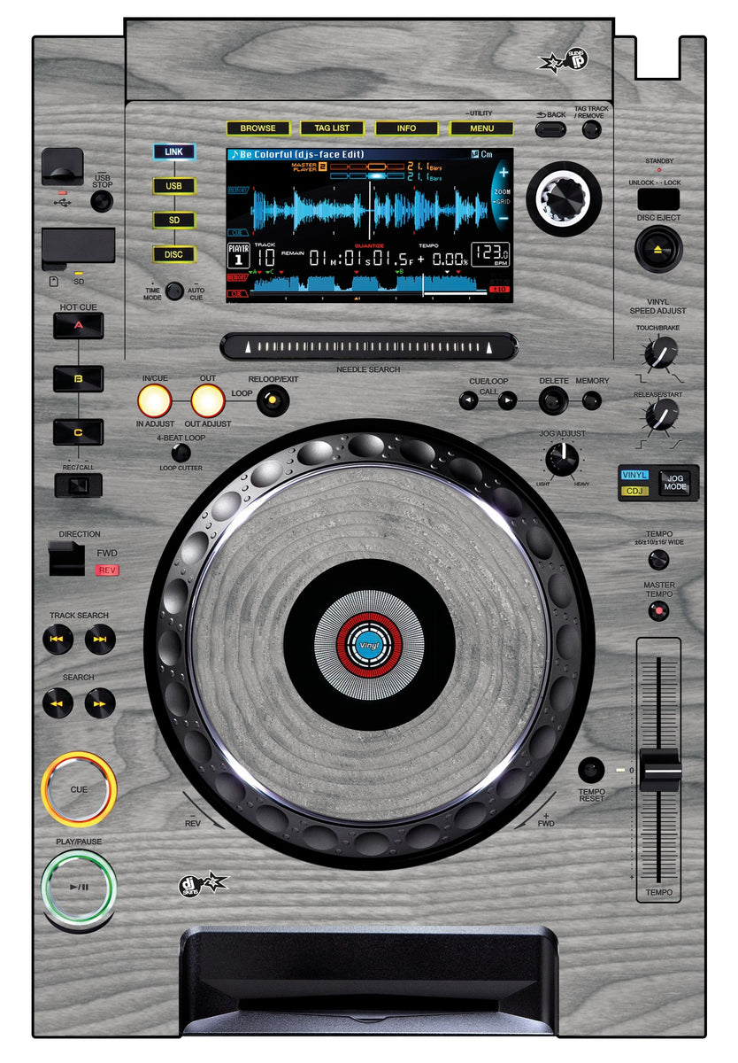 DJ Skins® Pioneer DJ CDJ 2000 Skin Wood Grey