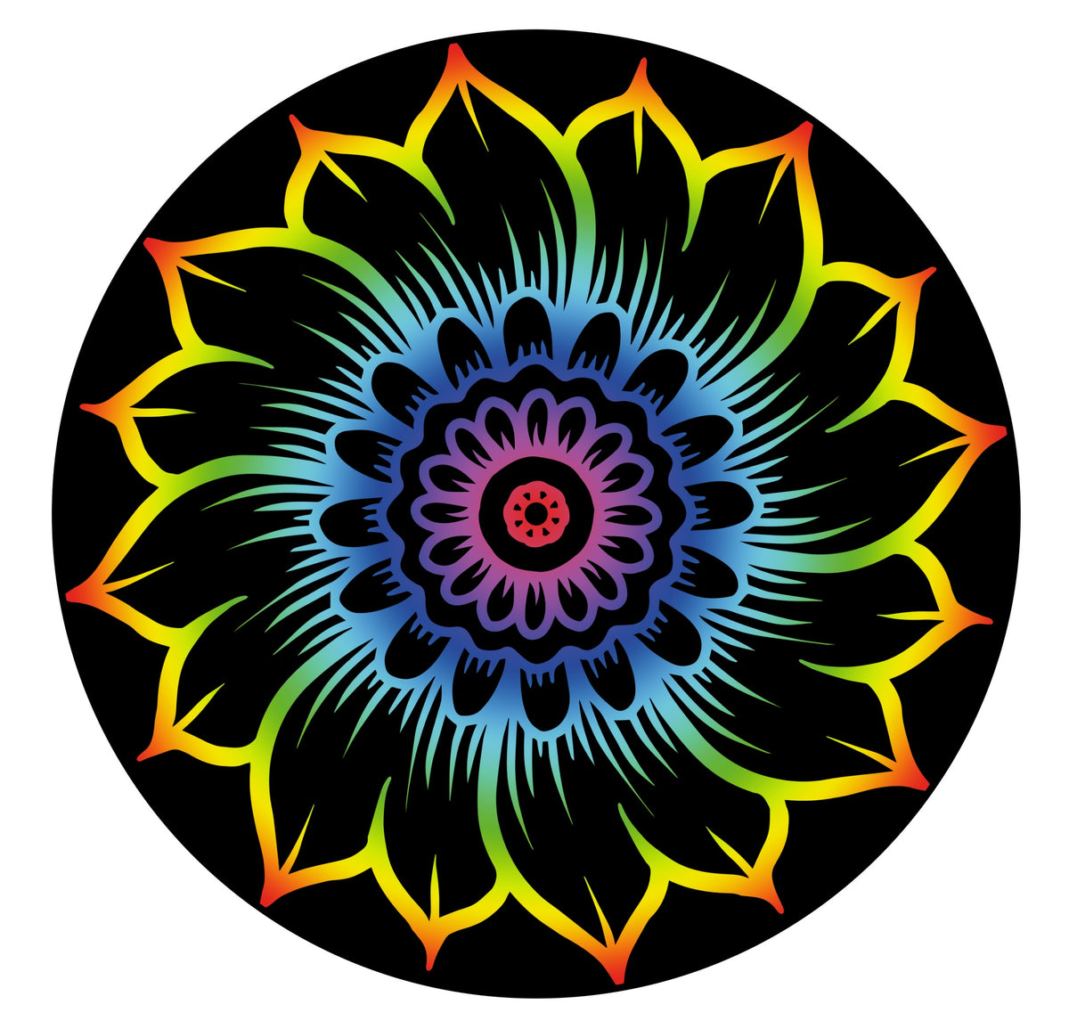 DJ Skins® Universal Slipmat 12 Inch Skin Henna Rainbow