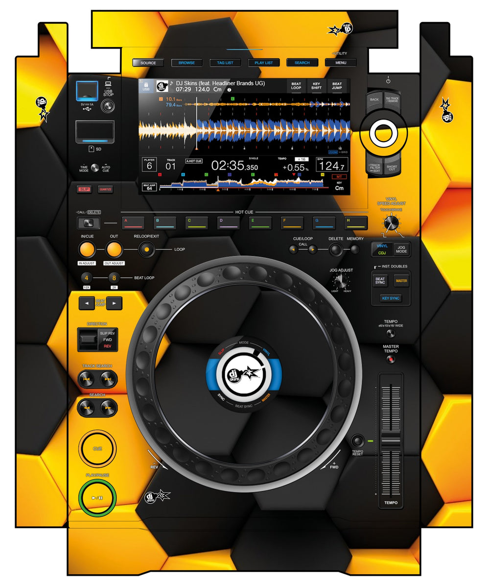 DJ Skins¬Æ Pioneer DJ CDJ 3000 incl. SIDES Skin Honeycomb