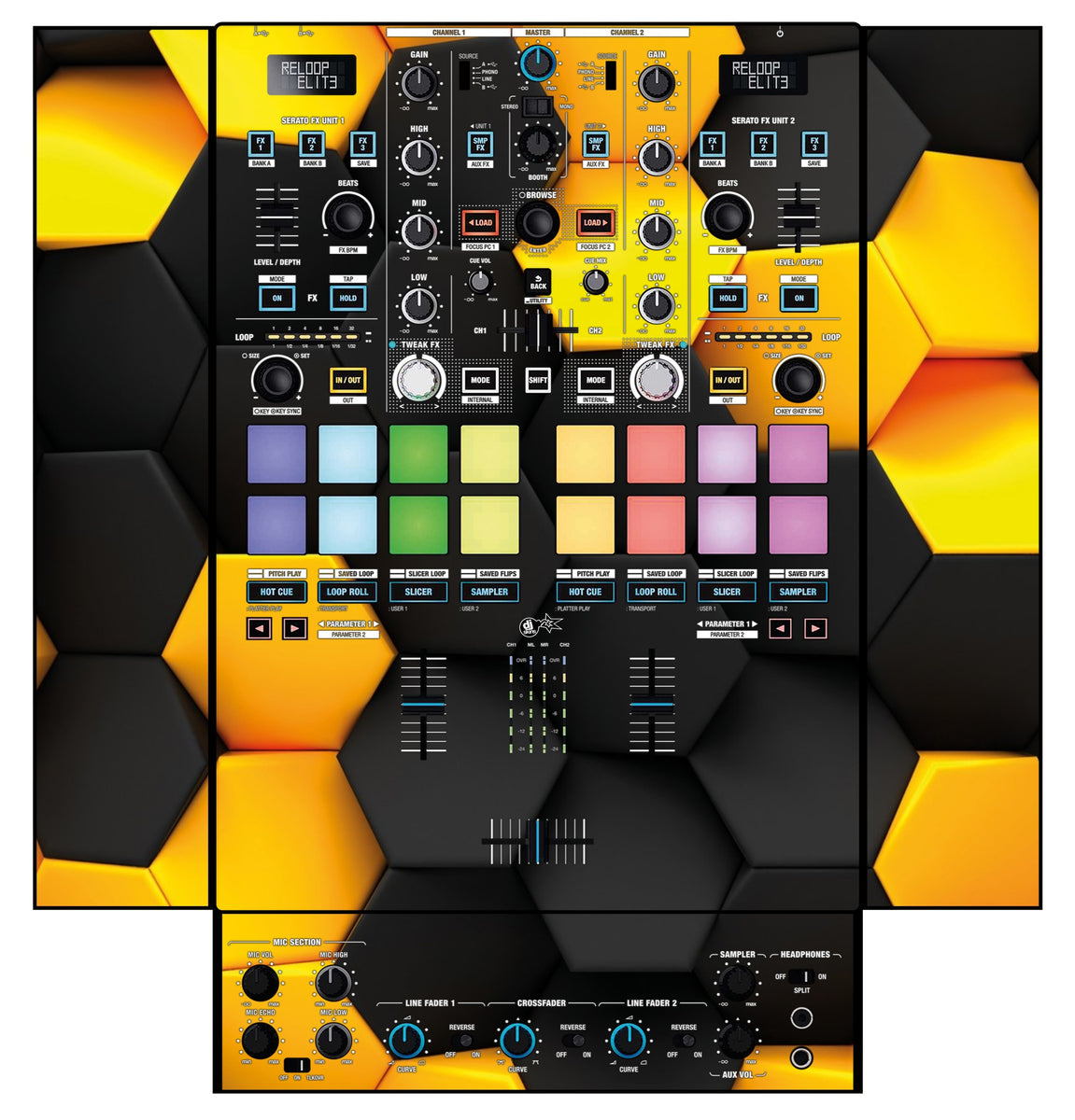 DJ Skins® Reloop Elite Skin Honeycomb