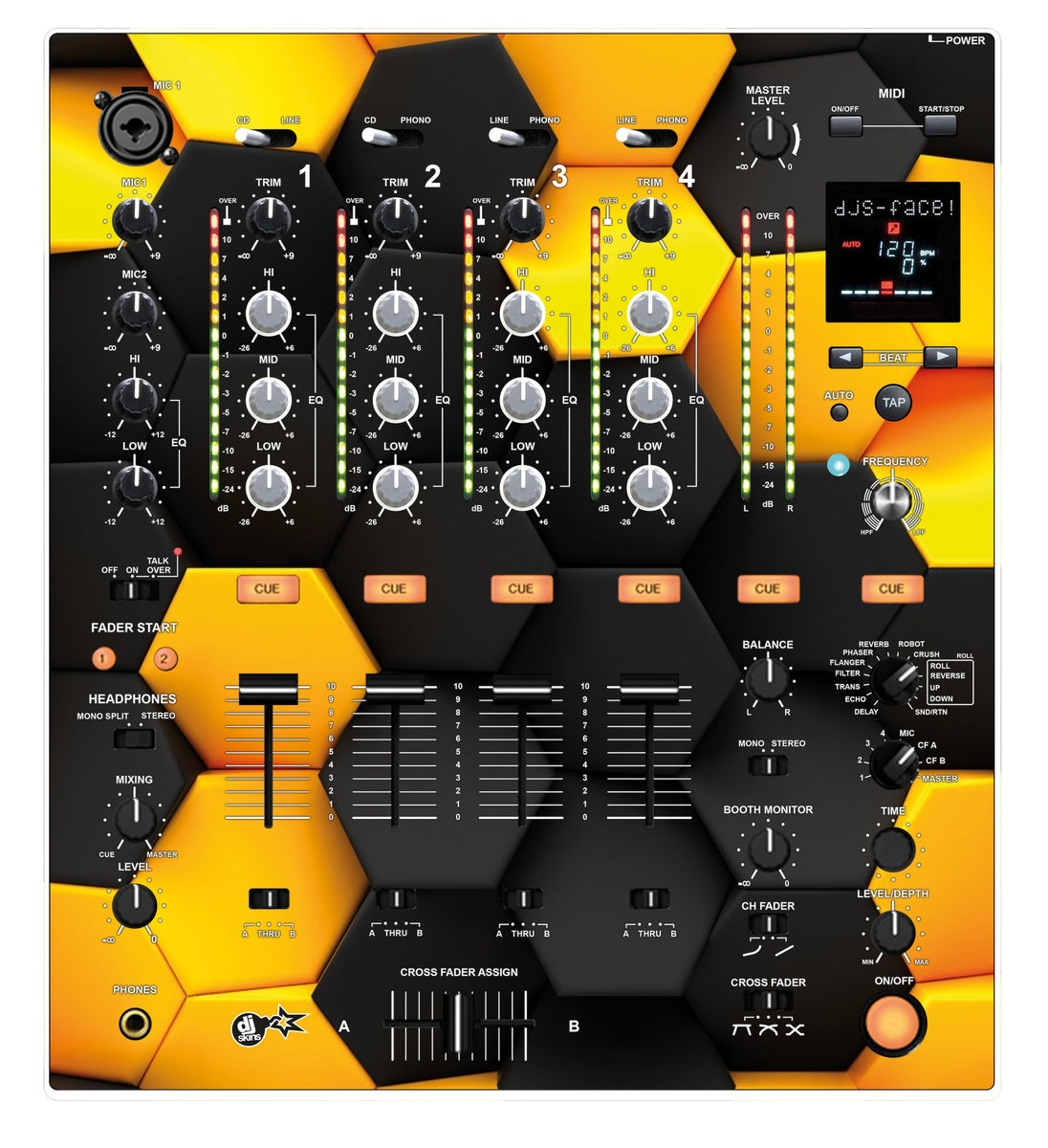 DJ Skins® Pioneer DJ DJM 700 Skin Honeycomb