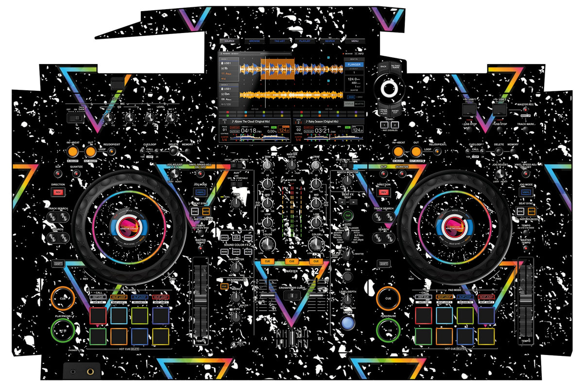 DJ Skins® Pioneer DJ XDJ RX 3 Skin Minimal Rainbow
