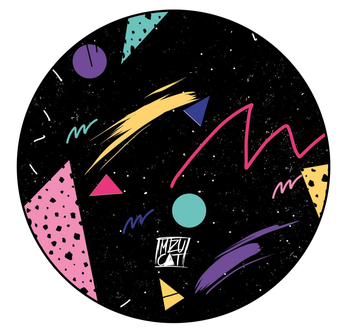 DJ Skins® Universal Slipmat 12 Inch Skin Mizucat Black