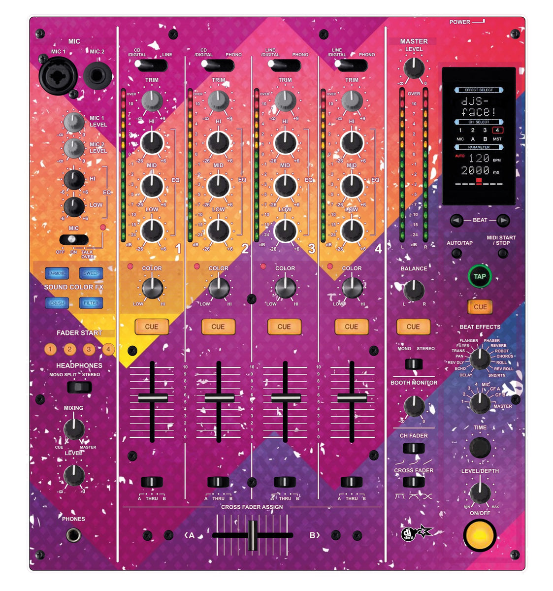 DJ Skins® Pioneer DJ DJM 800 Skin Multisynth