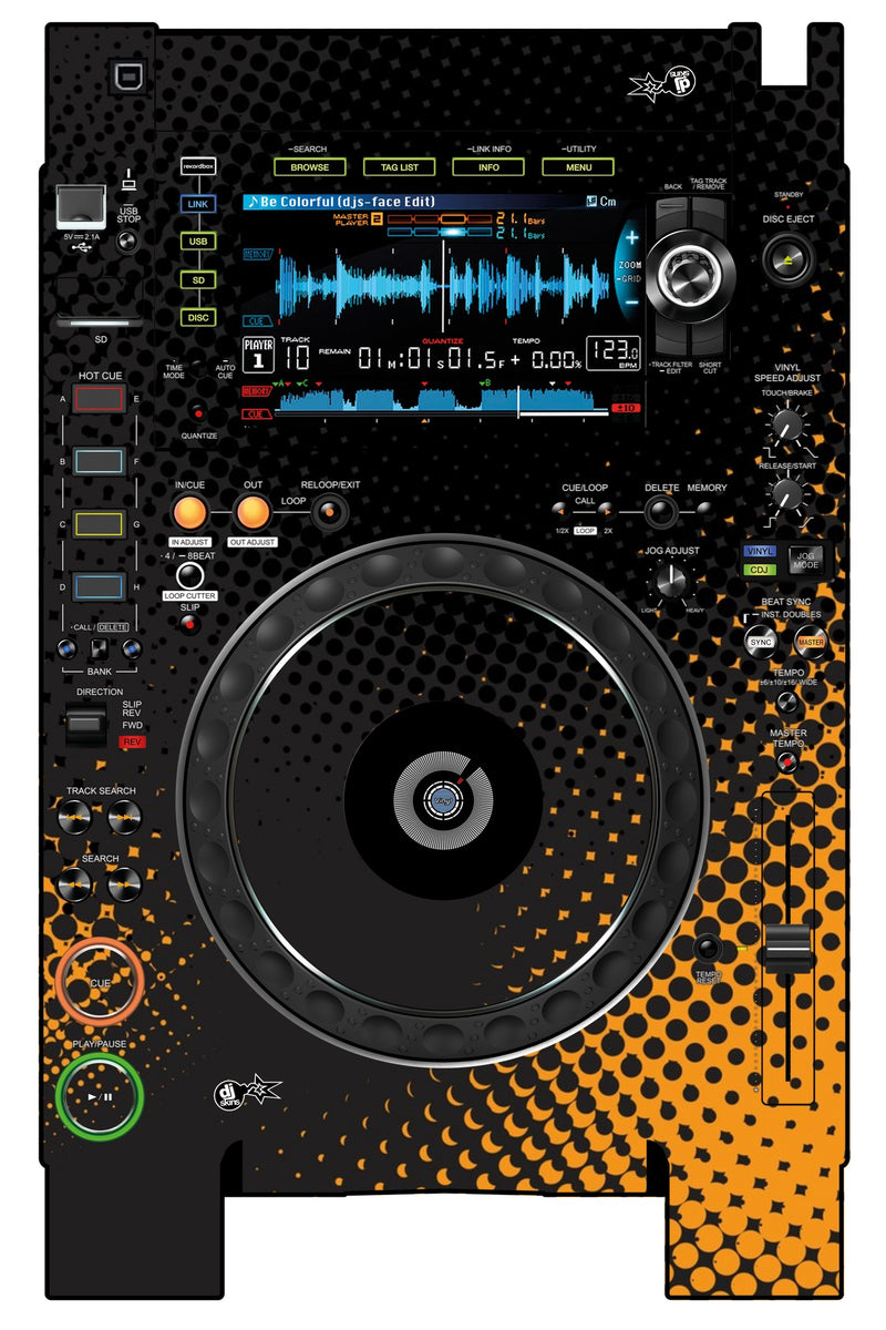 DJ Skins® Pioneer DJ CDJ 2000 NEXUS 2 Skin Orange Dot