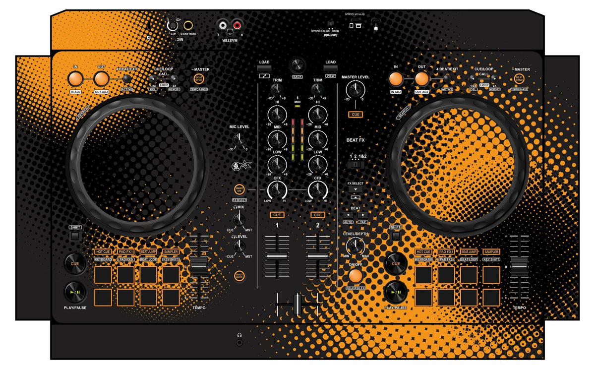 DJ Skins® Pioneer DJ DDJ FLX 4 Skin Orange Dot