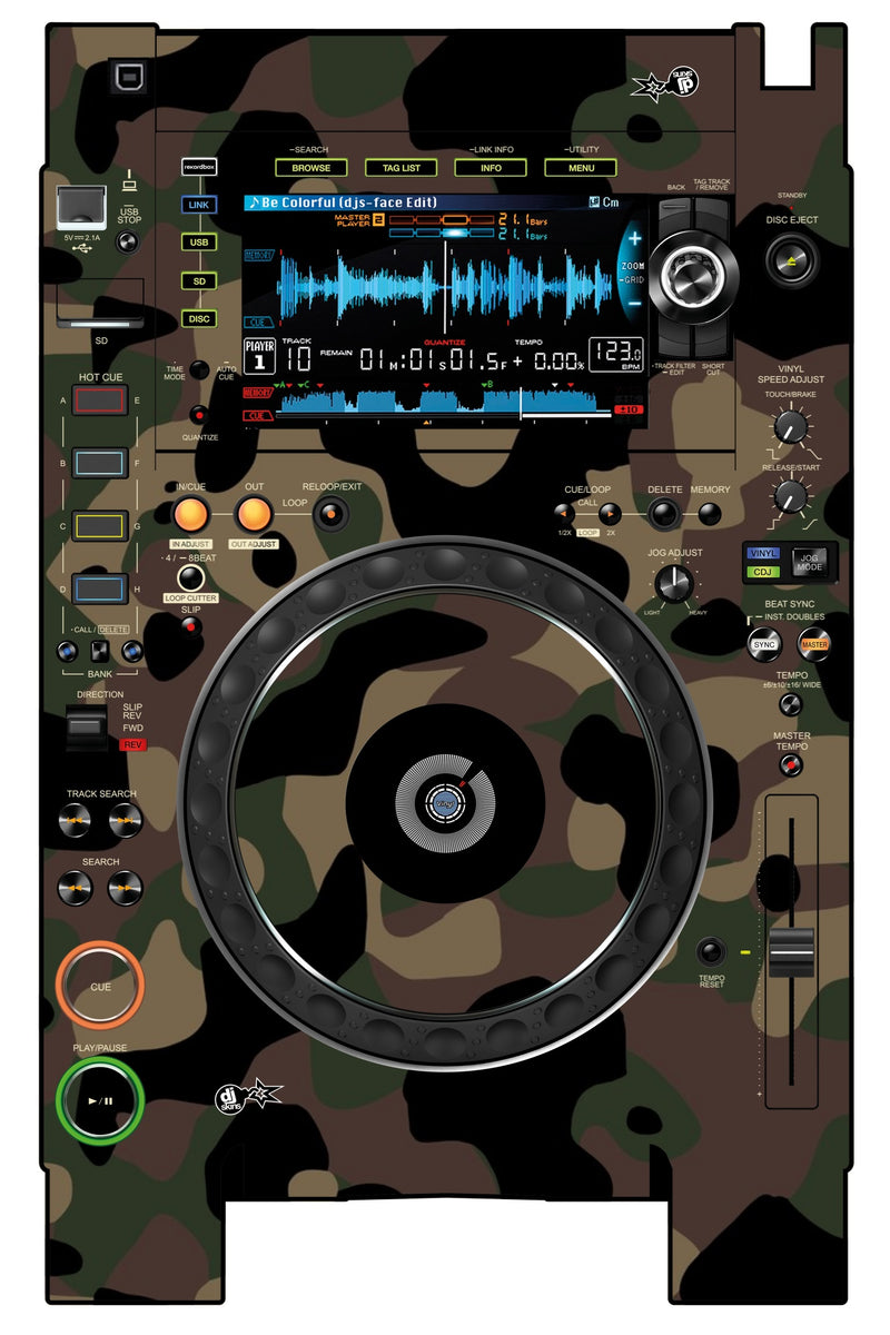DJ Skins® Pioneer DJ CDJ 2000 NEXUS 2 Skin Camo Woodland