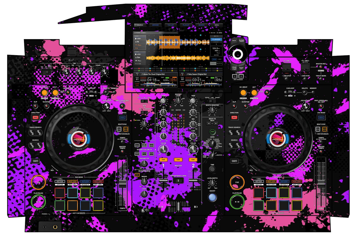 DJ Skins® Pioneer DJ XDJ RX 3 Skin Conflict Purple