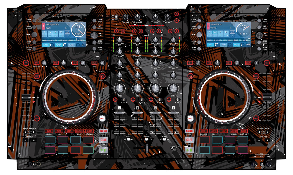 DJ Skins® Numark NV 2 Skin Ridge Brown