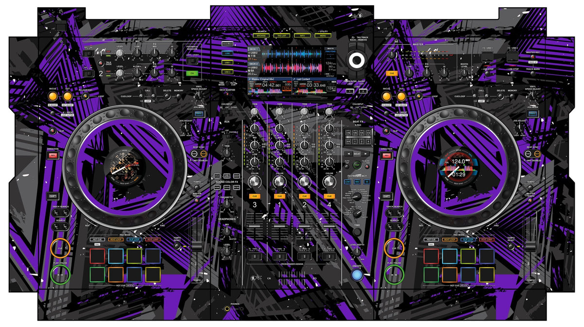 DJ Skins® Pioneer DJ XDJ XZ Skin Ridge Purple