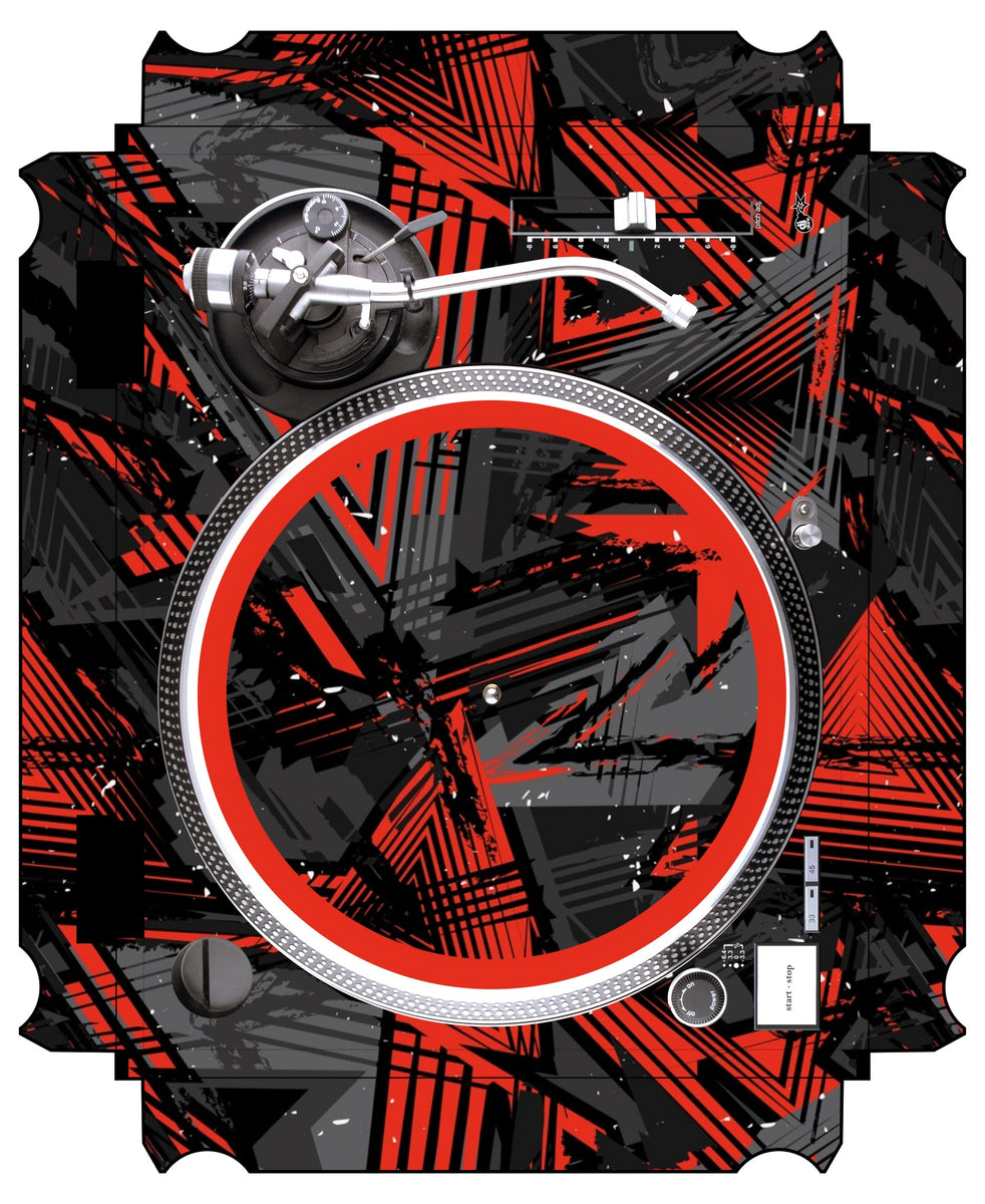 DJ Skins® Technics 1200 / 1210 MK2 VERTICAL Skin Ridge Red