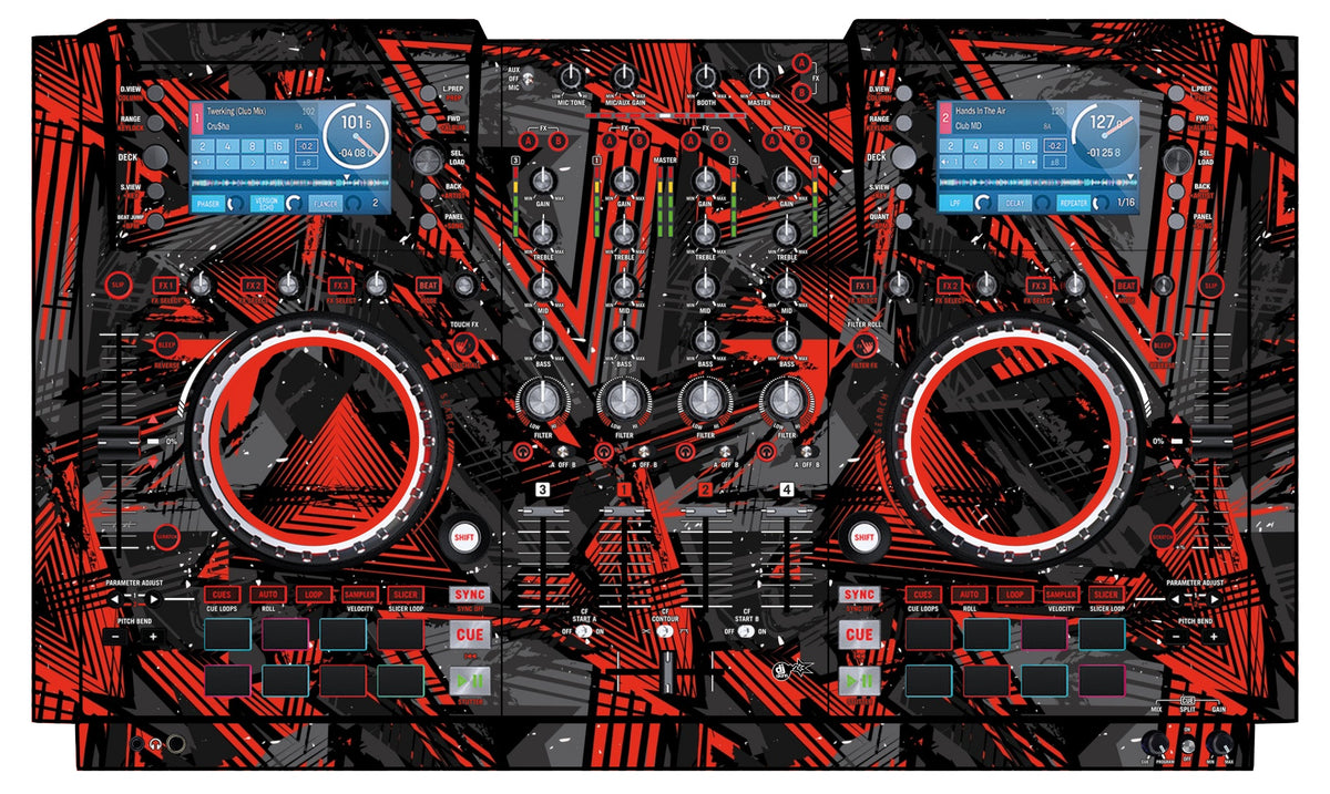 DJ Skins® Numark NV 2 Skin Ridge Red