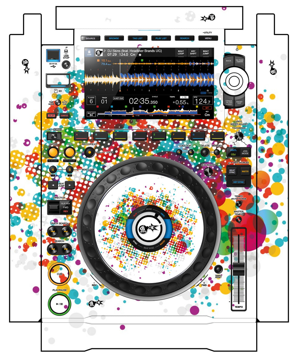 DJ Skins¬Æ Pioneer DJ CDJ 3000 incl. SIDES Skin Roundhouse