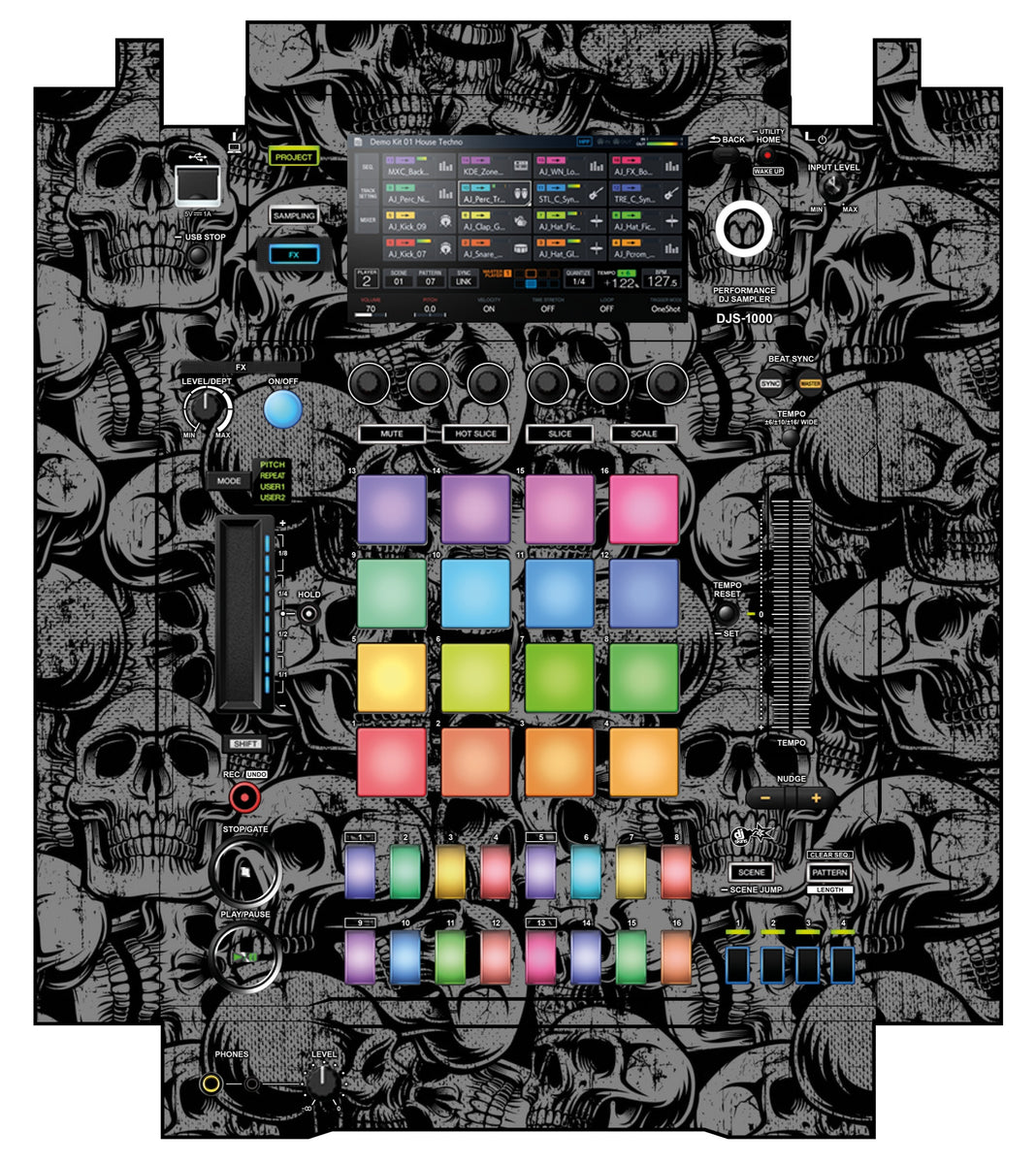 DJ Skins® Pioneer DJ DJS 1000 Skin Skull