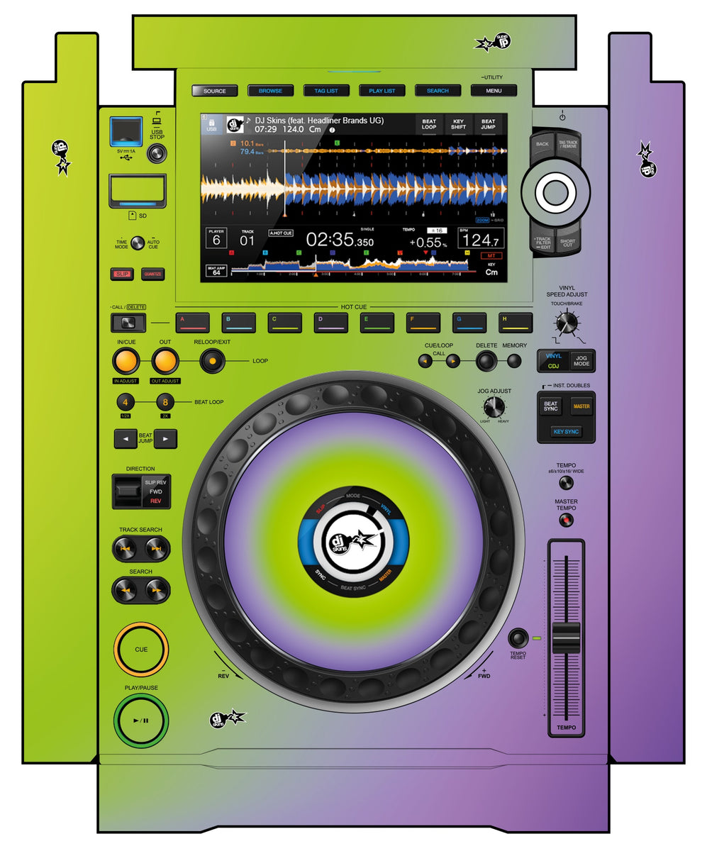 DJ Skins¬Æ Pioneer DJ CDJ 3000 incl. SIDES Skin Smooth Gradienter V1