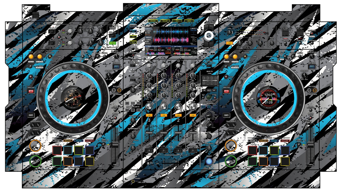 DJ Skins® Pioneer DJ XDJ XZ Skin Sparkasm Blue Light