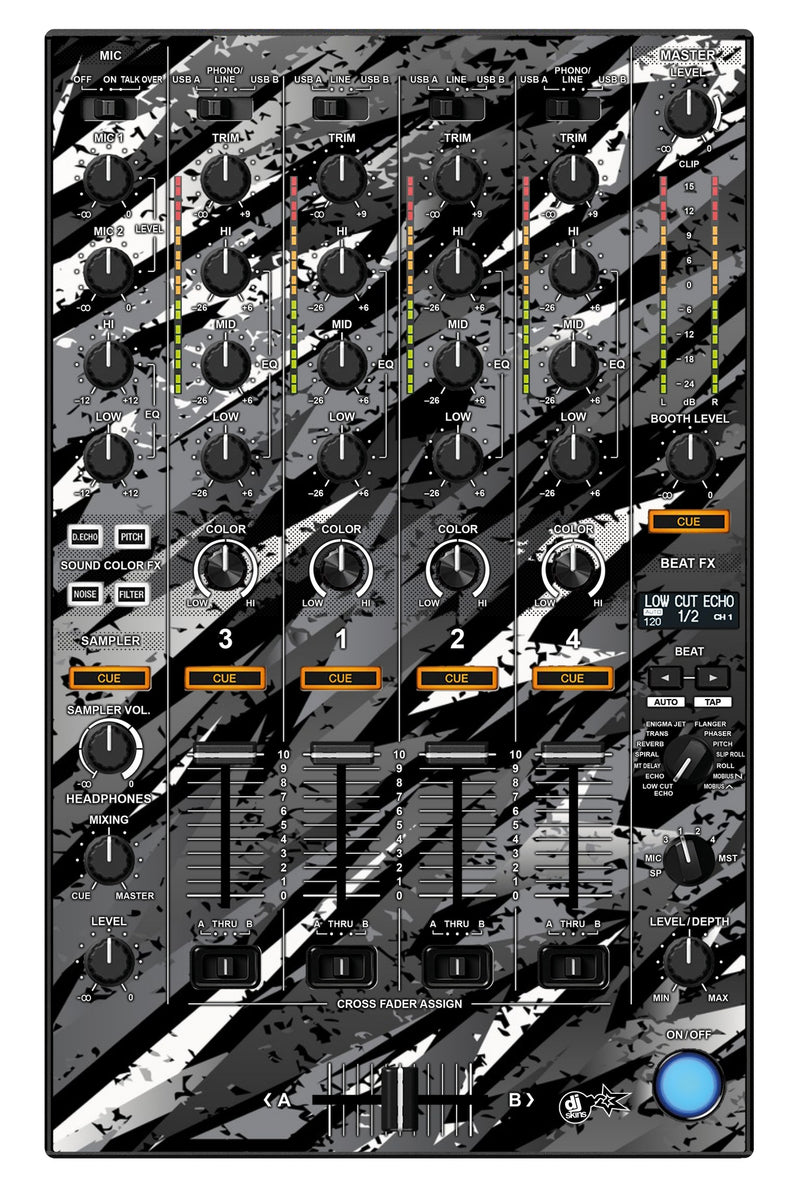 DJ Skins® Pioneer DJ DDJ 1000 SRT MIXER Skin Sparkasm Grey