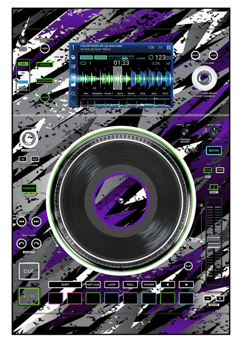 DJ Skins® Denon DJ SC 5000 M Skin Sparkasm Purple