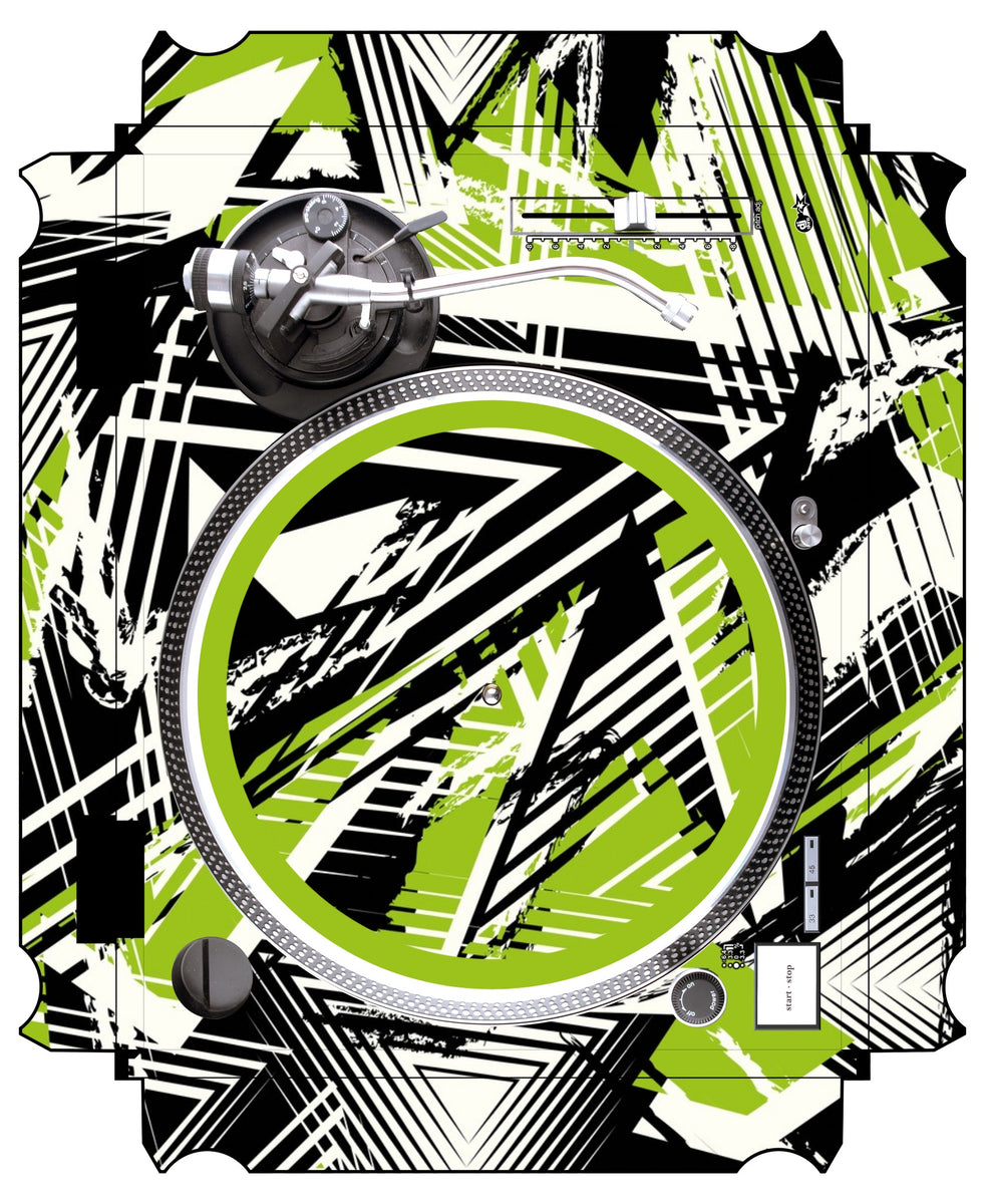 DJ Skins® Technics 1200 / 1210 MK2 VERTICAL Skin Spike Green