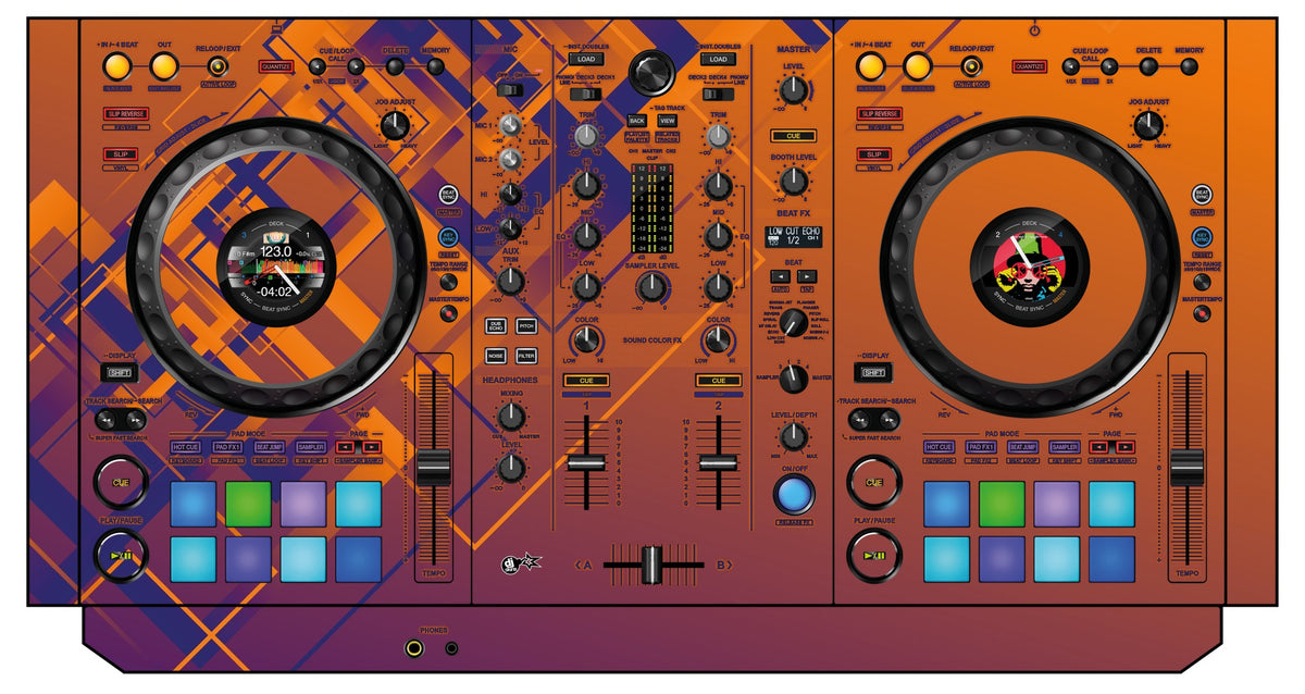 DJ Skins® Pioneer DJ DDJ 800 Skin Squared Hollow