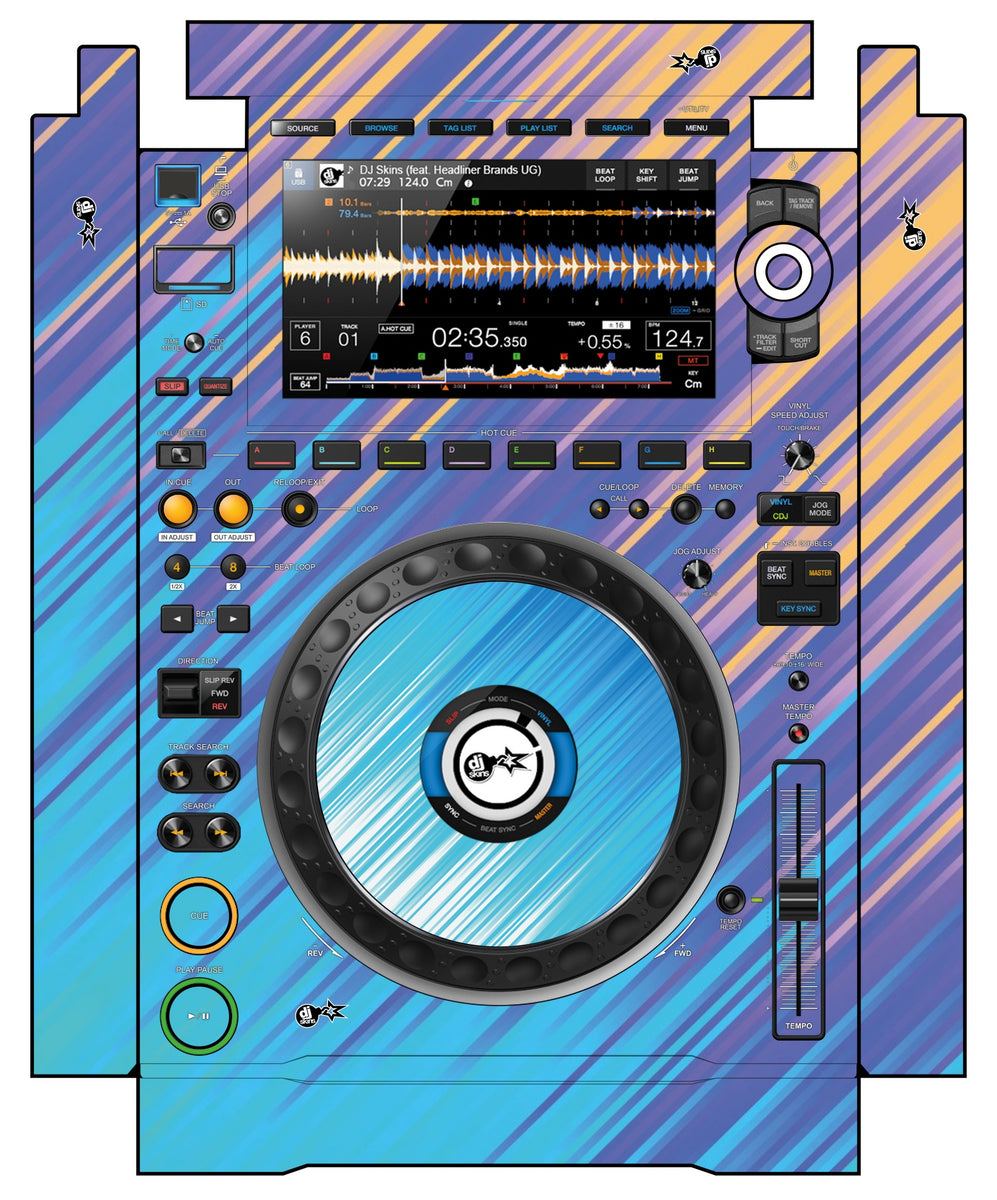 DJ Skins¬Æ Pioneer DJ CDJ 3000 incl. SIDES Skin Stripes