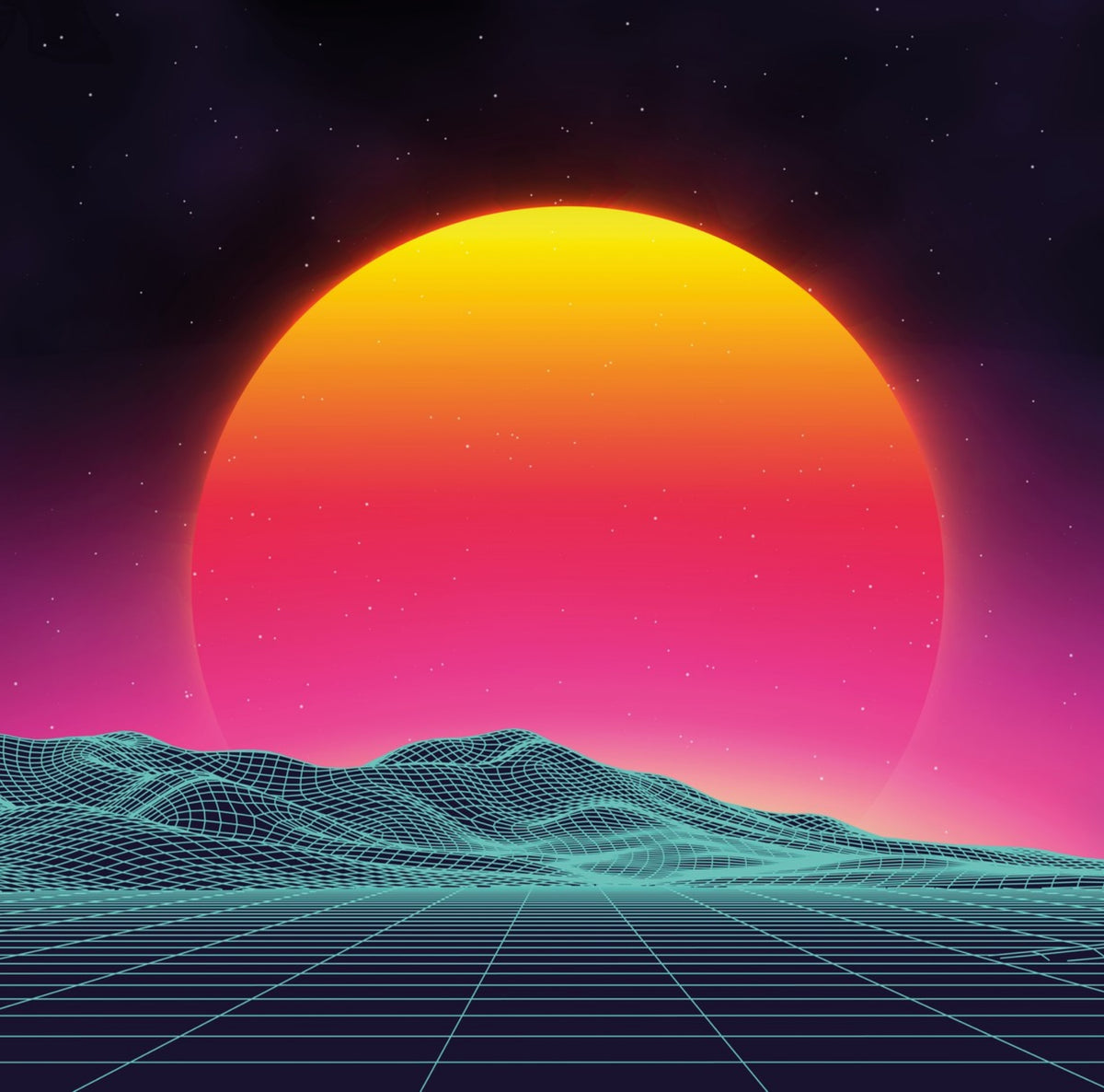 DJ Skins® Akai Pro APC 40 Skin Synthwave Horizon