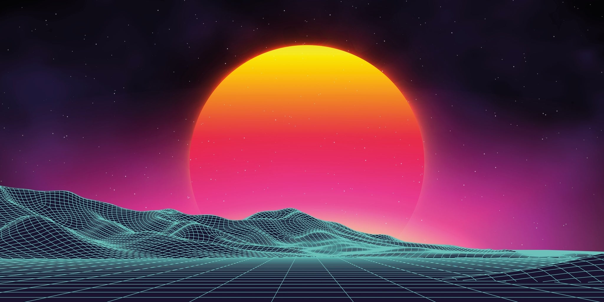 DJ Skins® Reloop RP 7000 MK2 Skin Synthwave Horizon