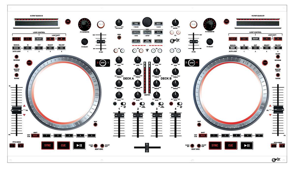 DJ Skins® Numark NS 6 Skin White